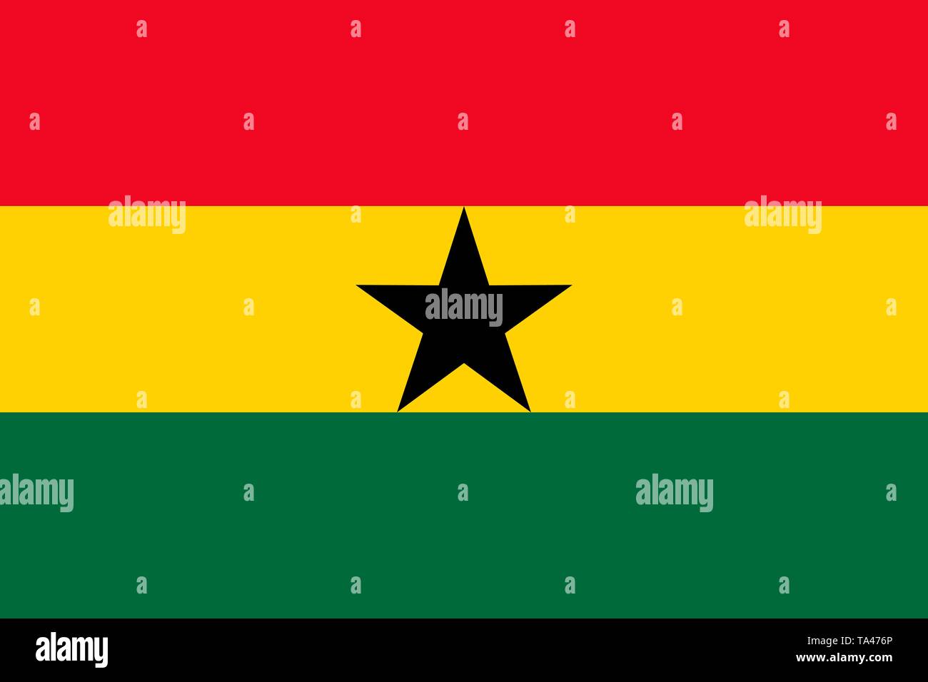 The national flag of Ghana. Vector illustration. Accra Stock Vector ...