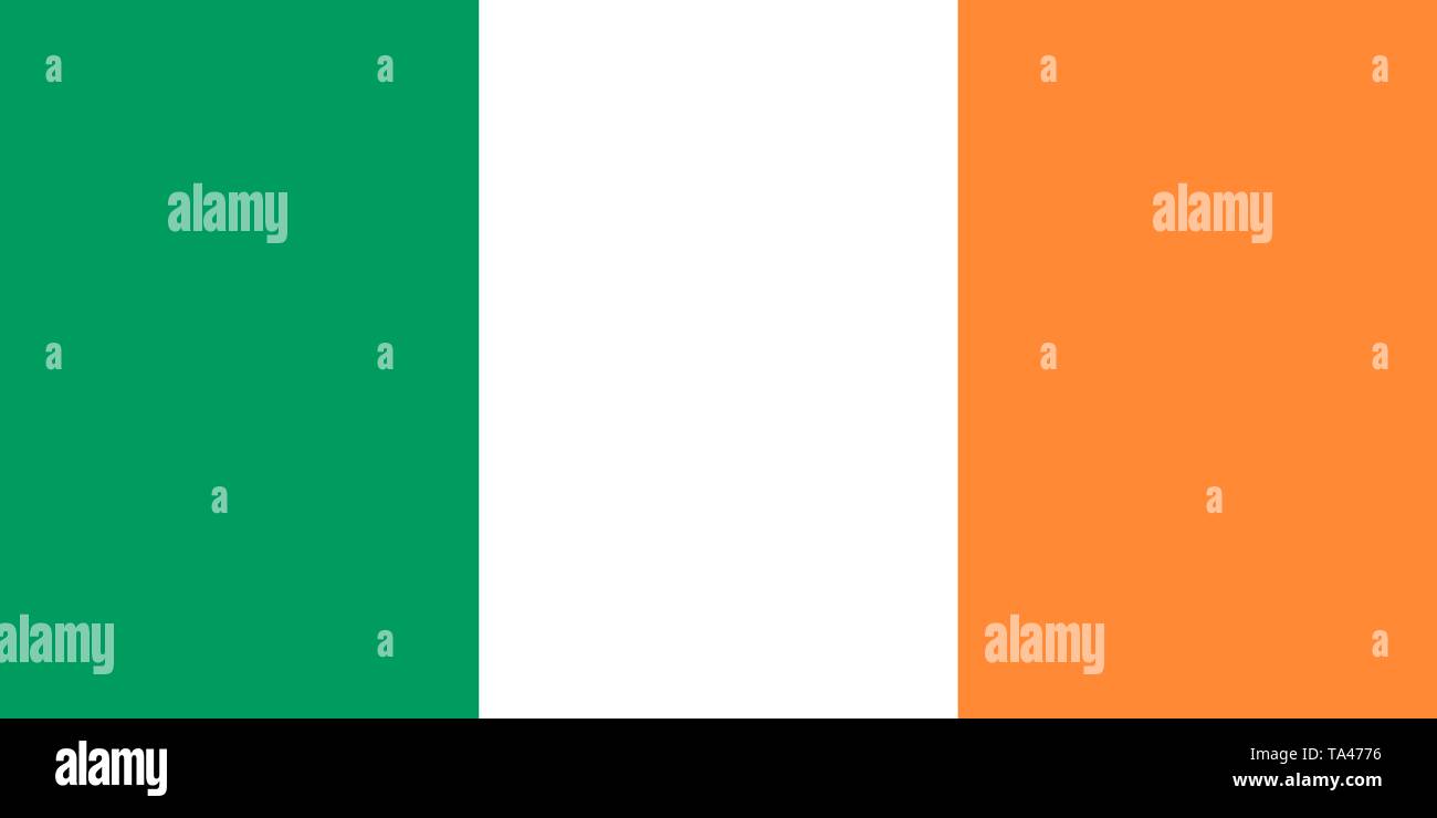 The national flag of Ireland. Vector illustration. Dublin Stock Vector ...