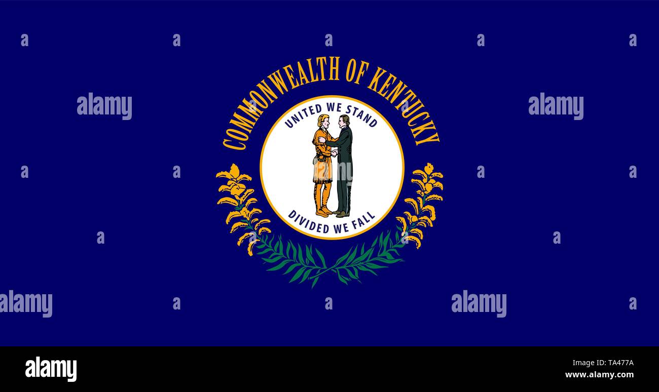 Kentucky state flag. United States of America Vector illustration ...