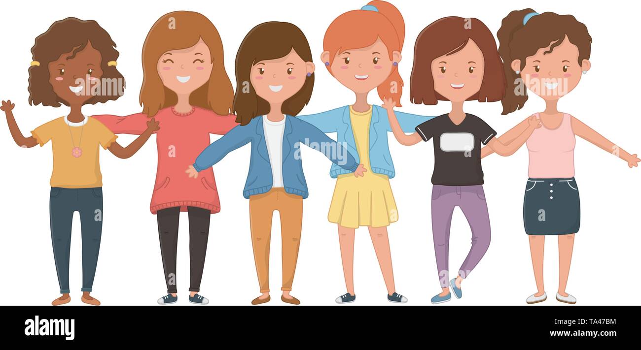 Teenager girls design, Friends female people young teen beautiful and ...