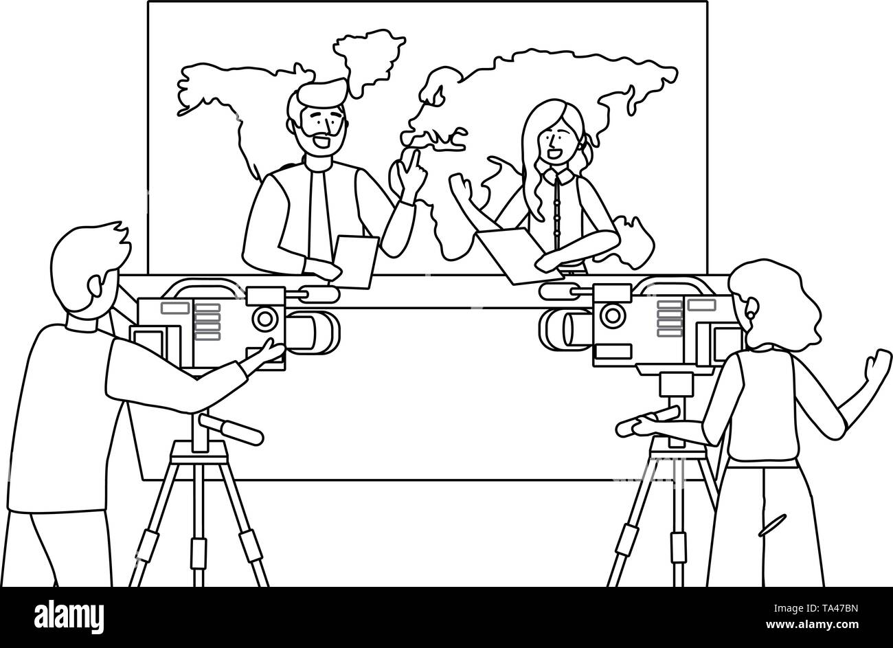 Broadcasting reportage design, News media communication journalism ...