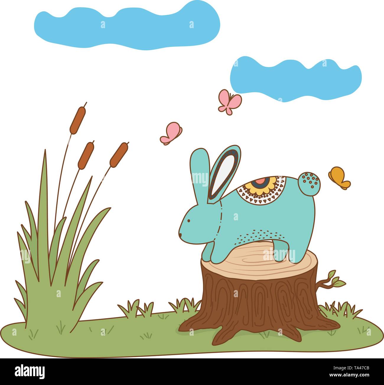 Rabbit cartoon design, Animal cute zoo life nature and fauna theme ...