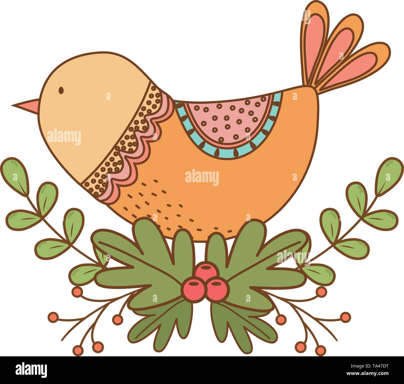 Bird cartoon design, Animal cute zoo life nature and fauna theme Vector ...