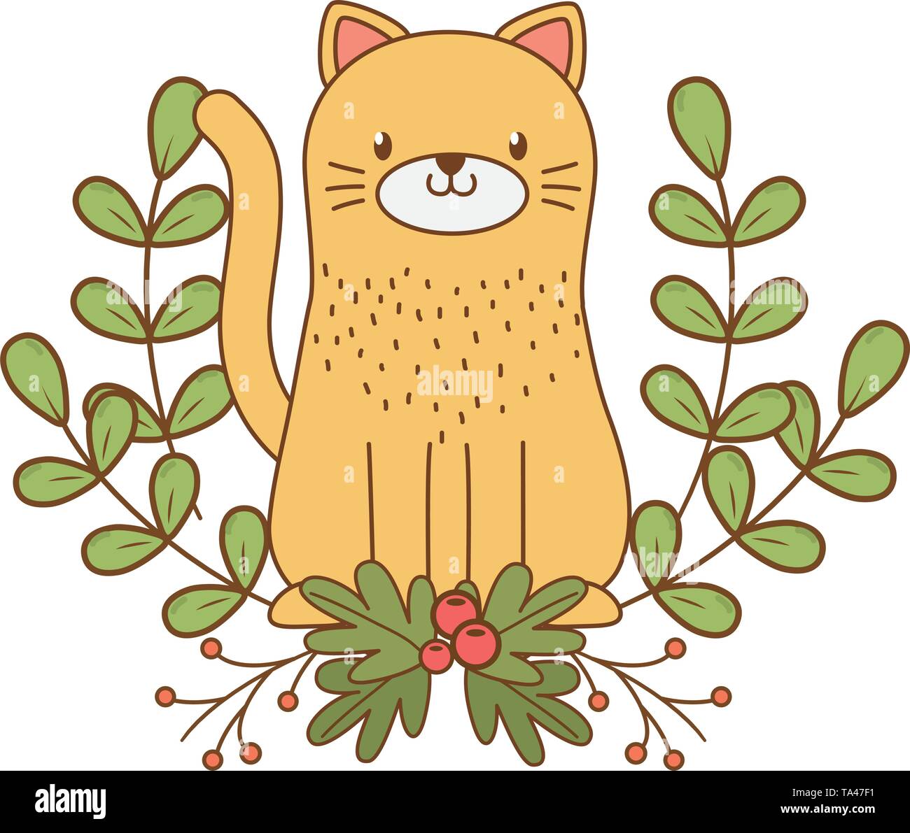 Cat cartoon design, Animal cute zoo life nature and fauna theme Vector ...