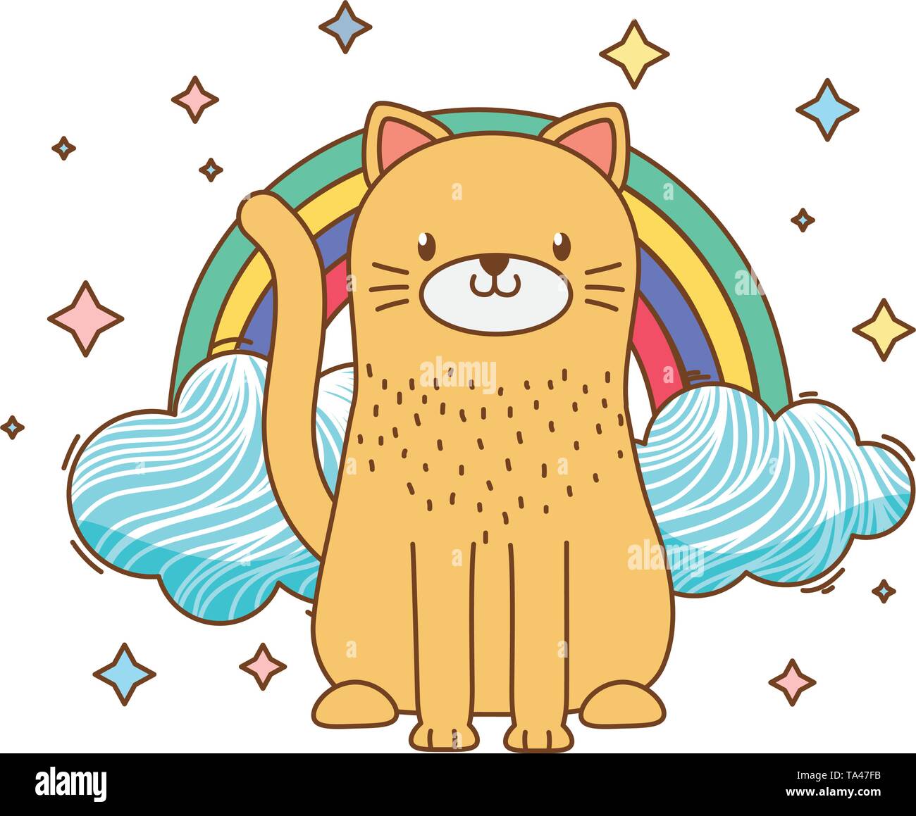 Cat cartoon design, Animal cute zoo life nature and fauna theme Vector ...