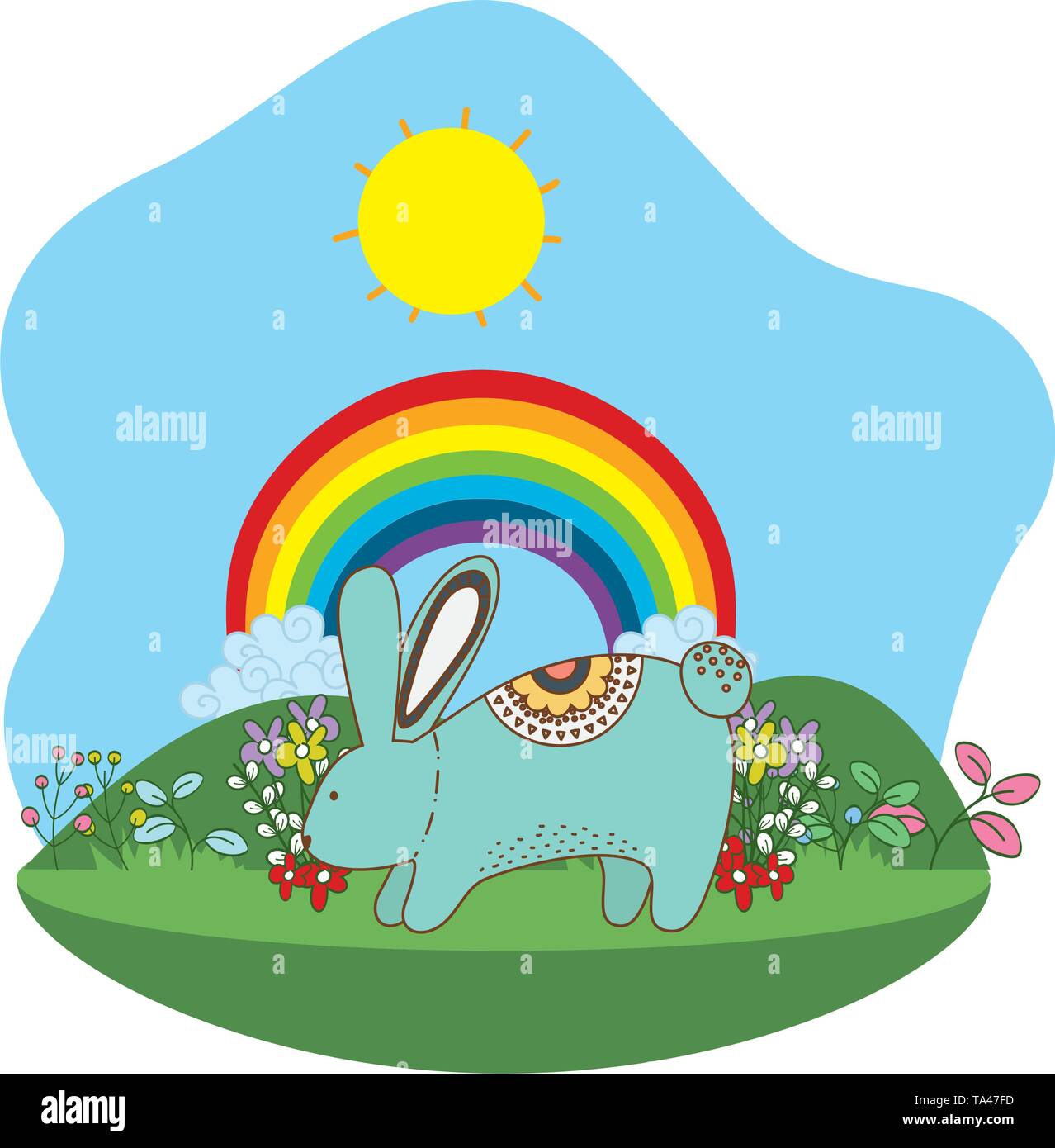 Rabbit cartoon design, Animal cute zoo life nature and fauna theme ...