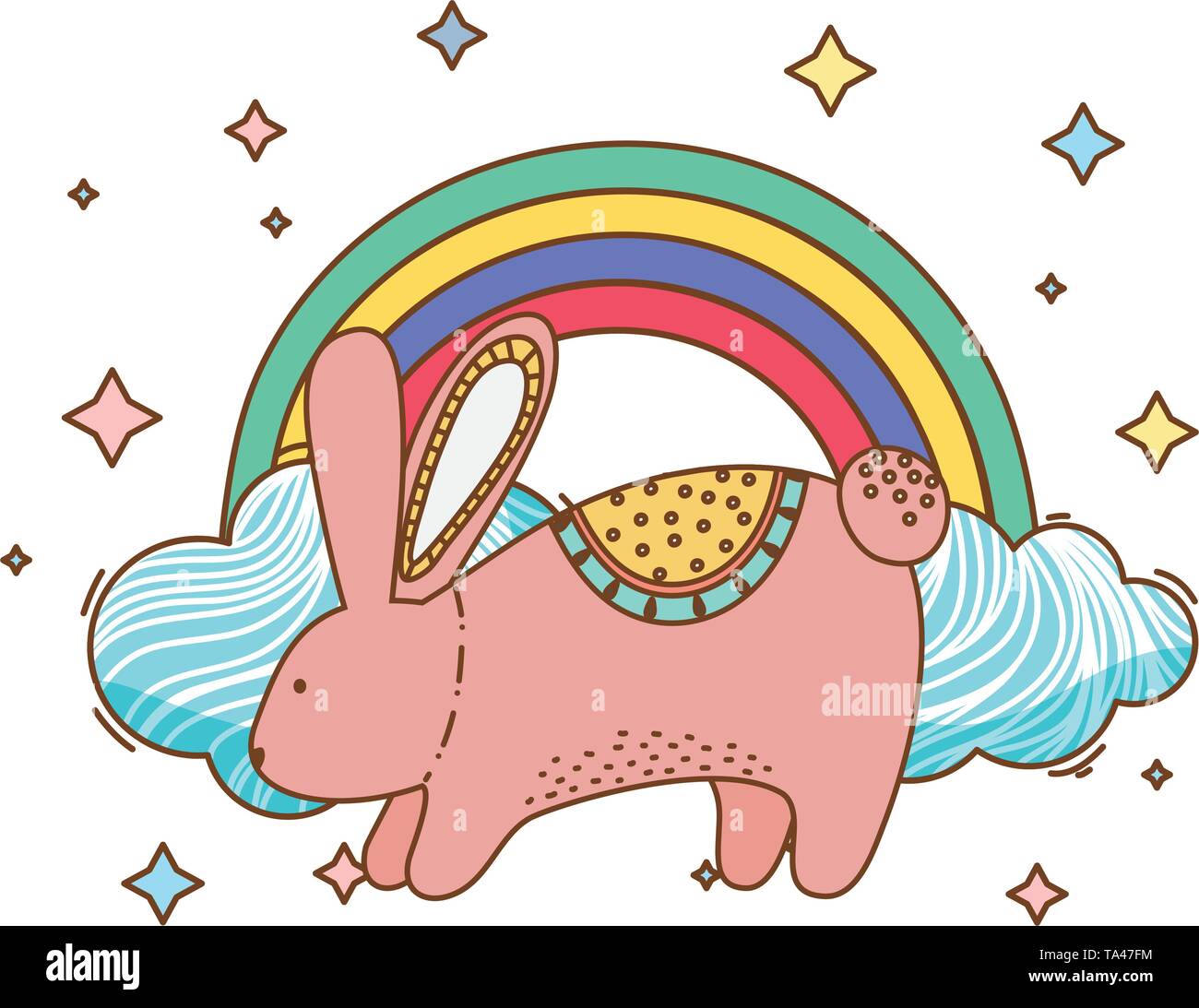 Rabbit cartoon design, Animal cute zoo life nature and fauna theme ...