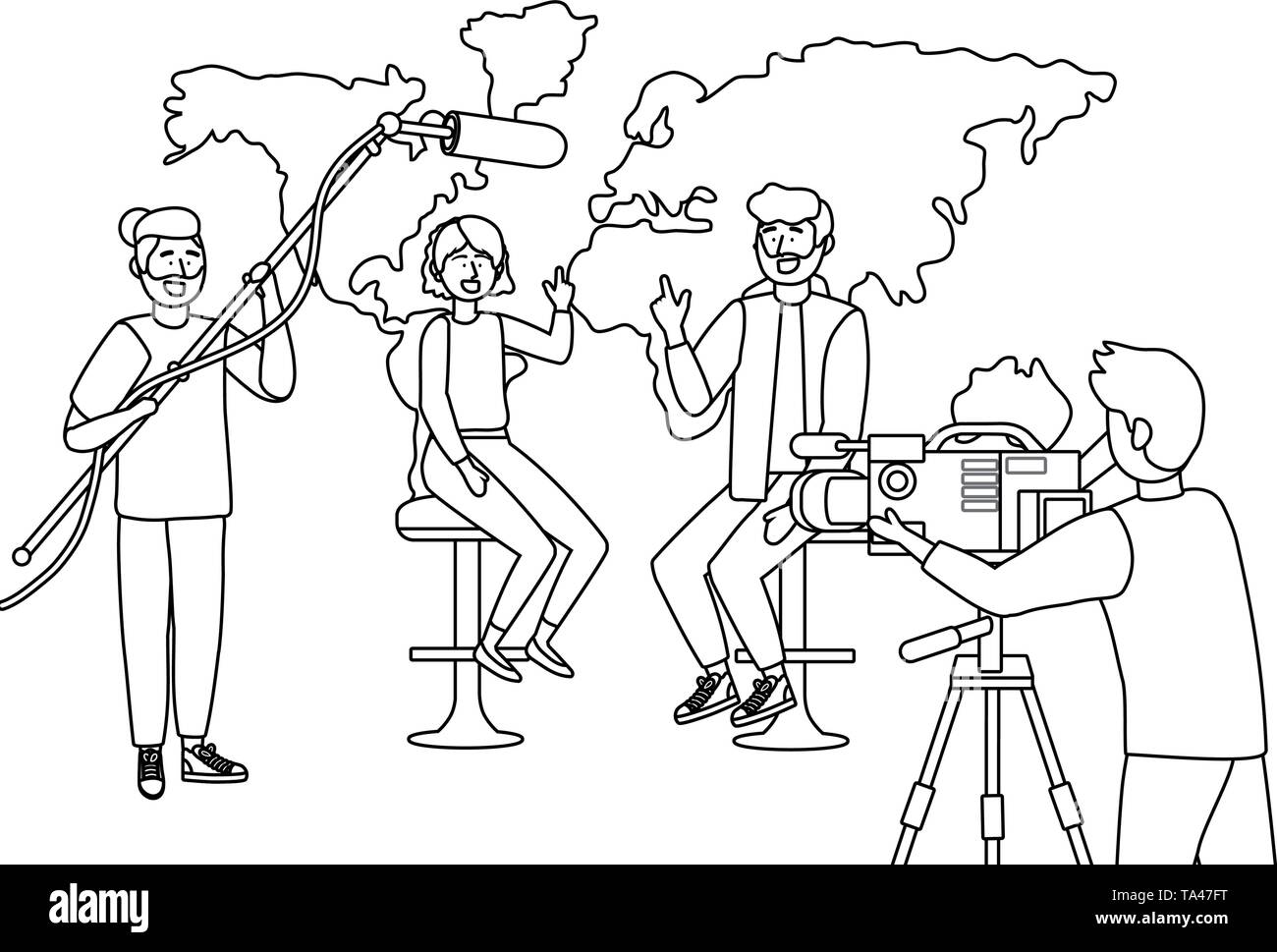 Broadcasting reportage design, News media communication journalism ...