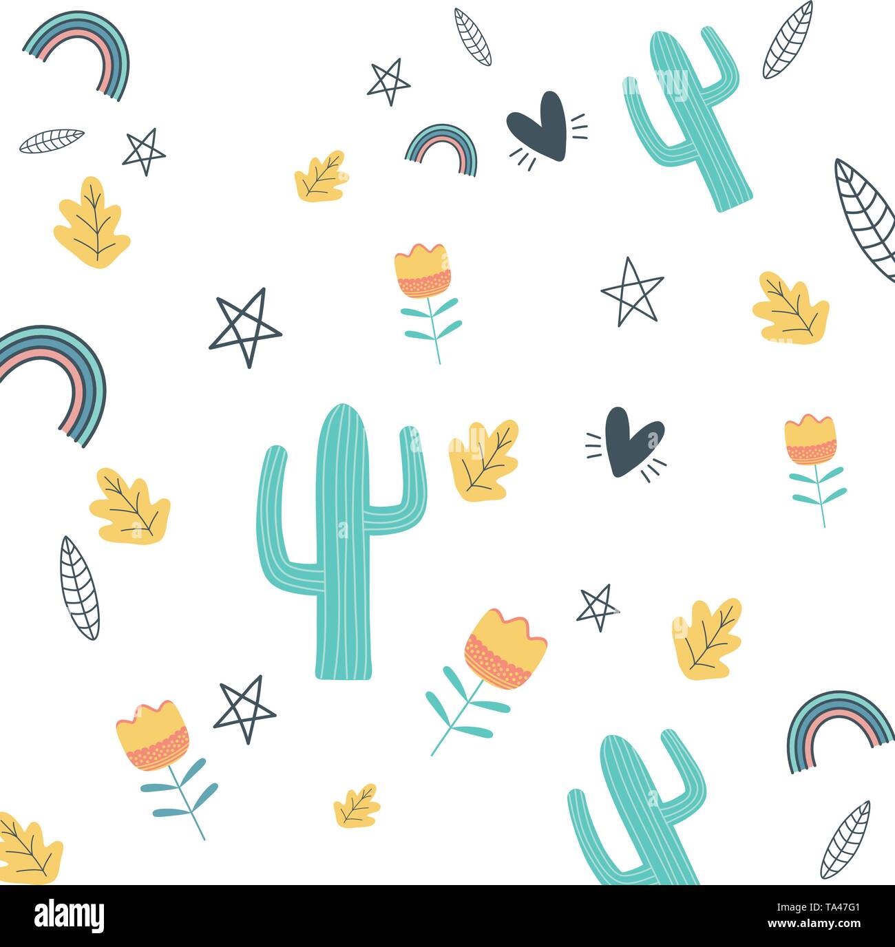 Cactus background design, Plant desert nature tropical summer mexico ...