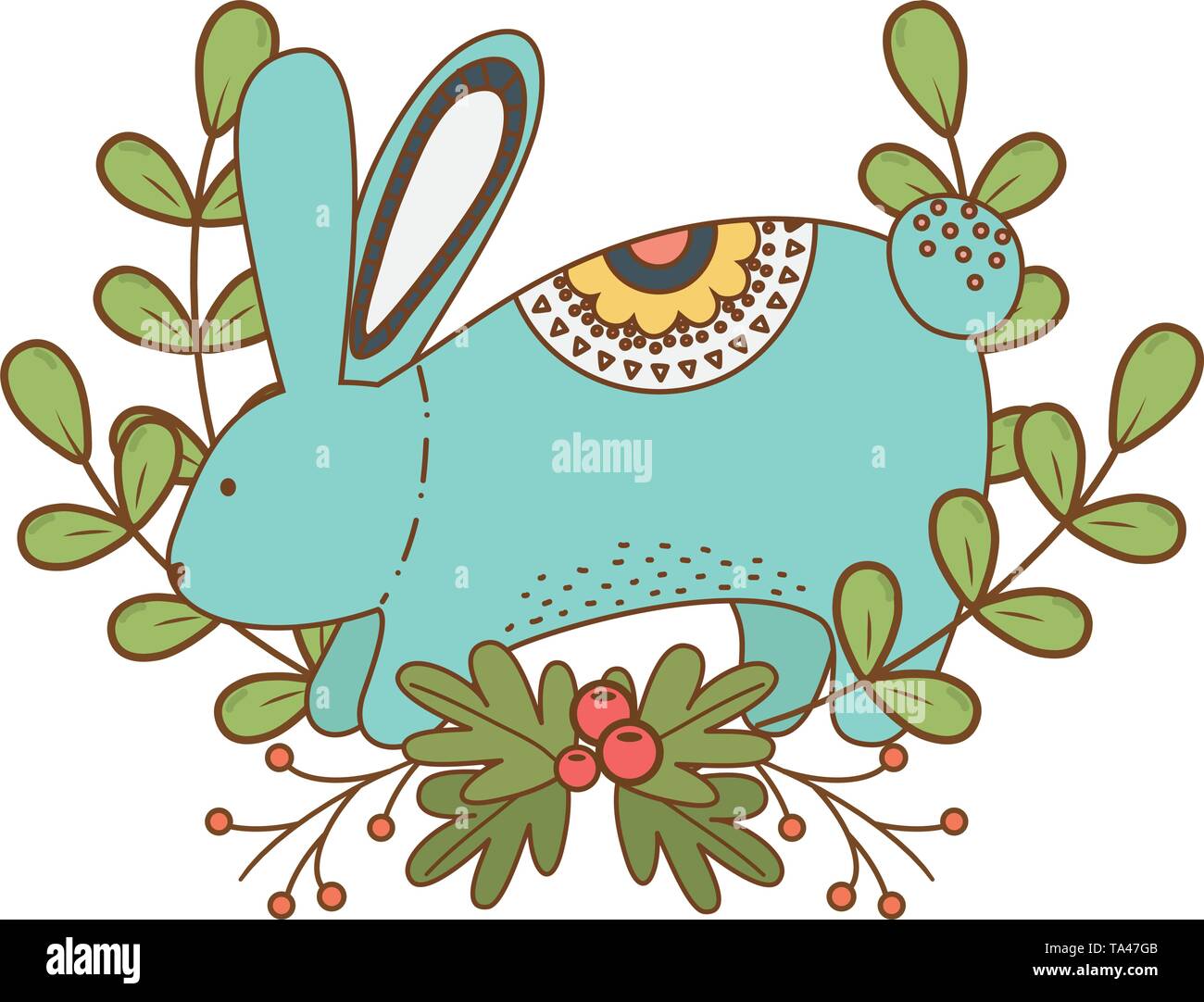 Rabbit cartoon design, Animal cute zoo life nature and fauna theme ...
