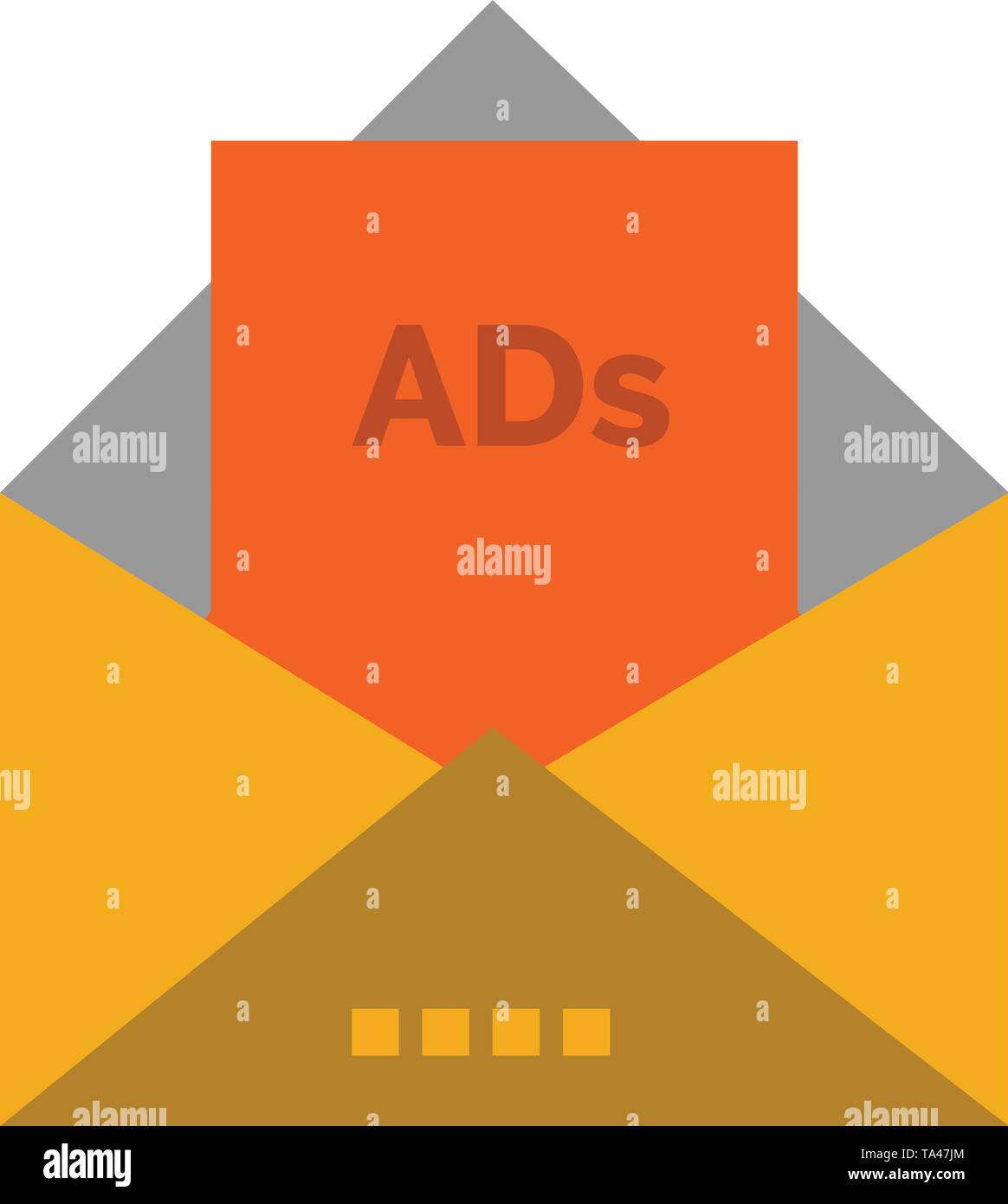 Ad, Advertising, Email, Letter, Mail Flat Color Icon. Vector icon ...