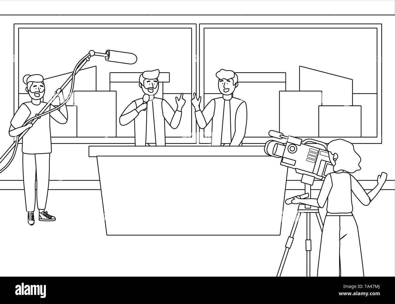 Broadcasting reportage design, News media communication journalism ...