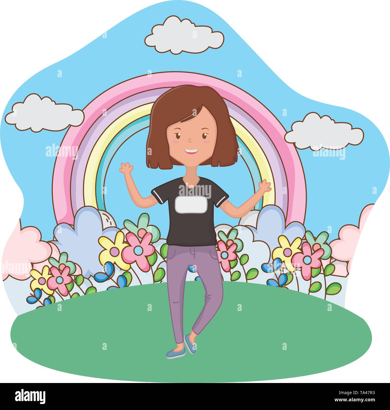 Teenager girl design, Female people young teen beautiful and woman ...