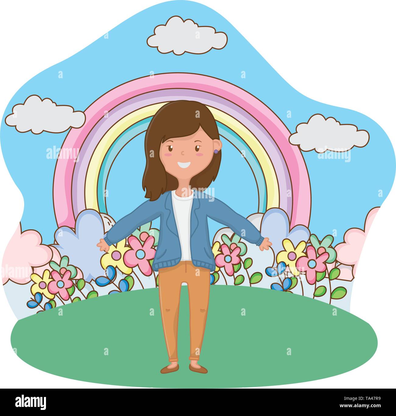 Teenager girl design, Female people young teen beautiful and woman ...