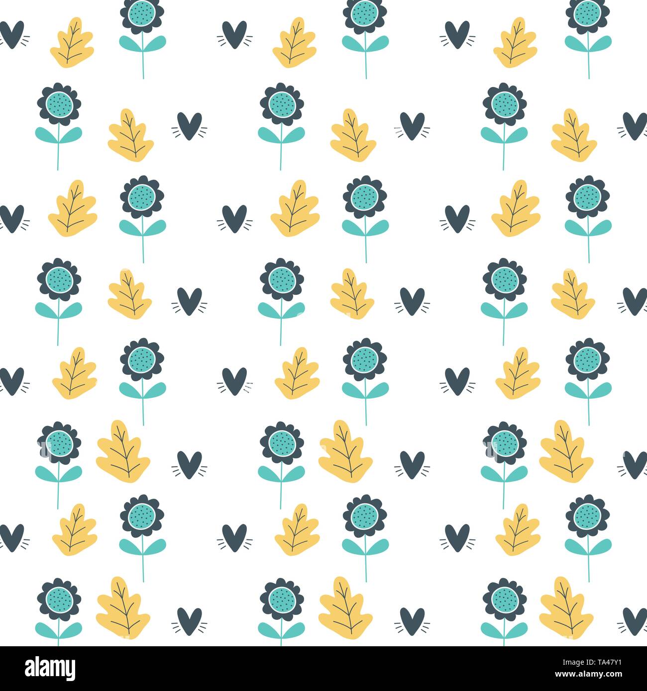 Flowers and leaves design, floral nature plant ornament garden ...