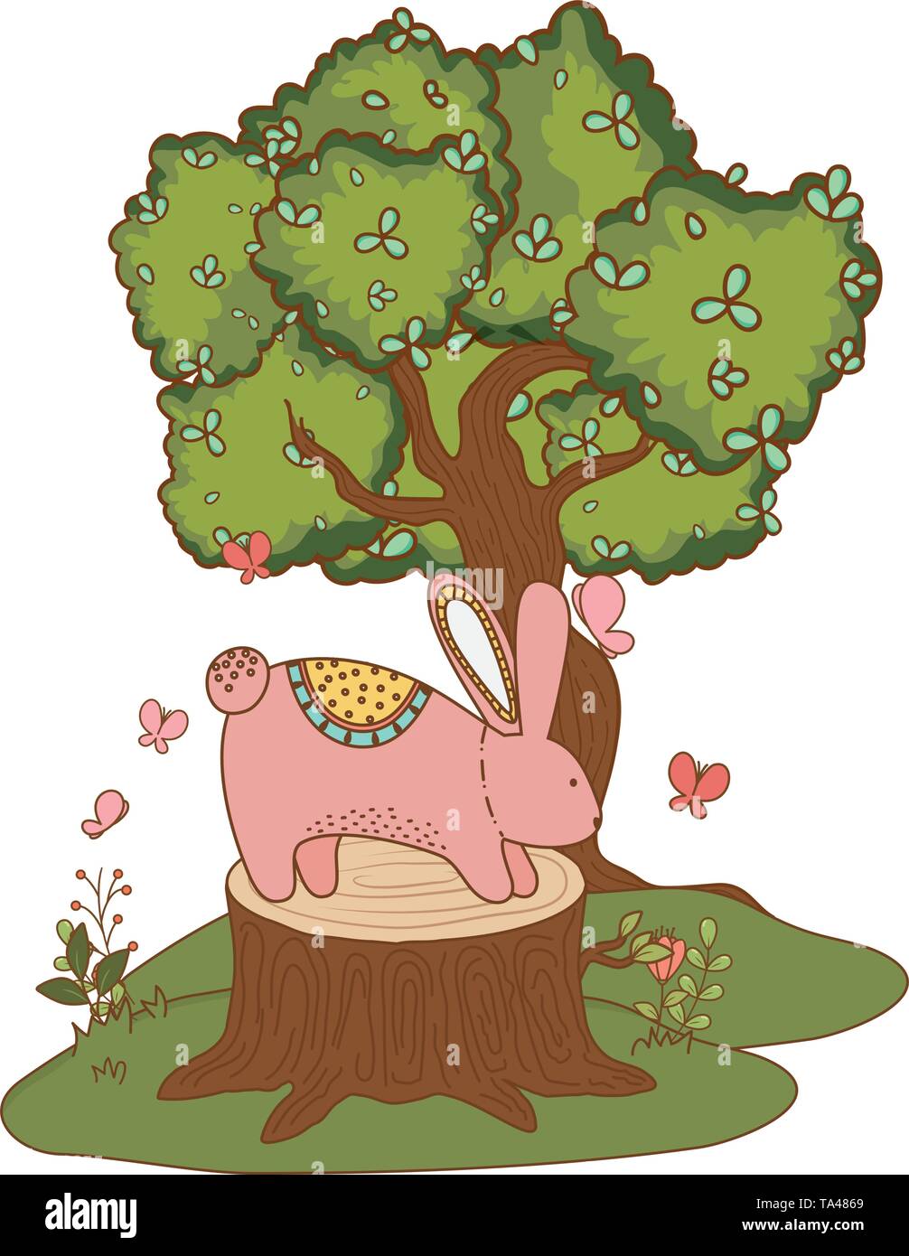 Rabbit cartoon design, Animal cute zoo life nature and fauna theme ...