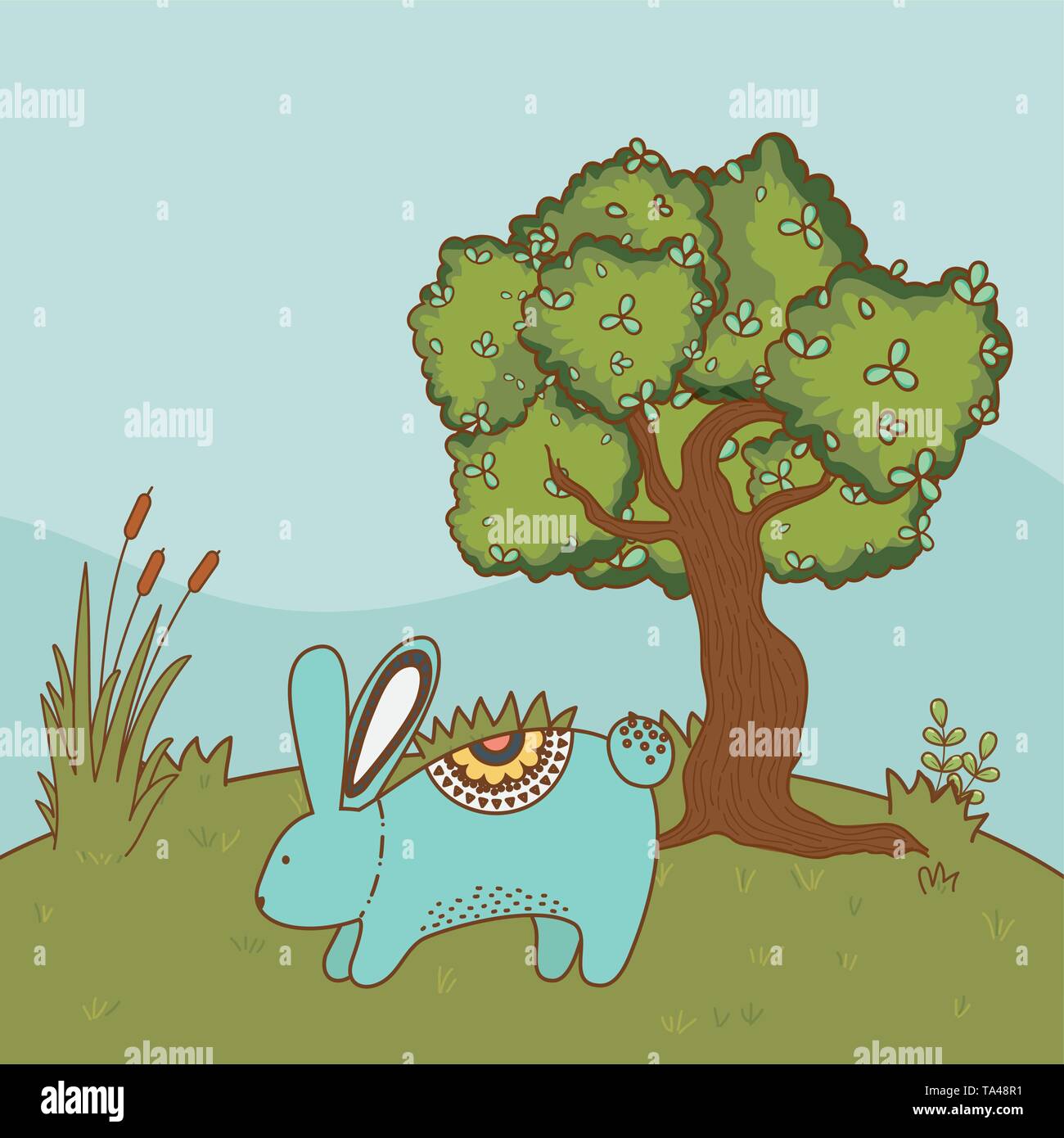 Rabbit cartoon design, Animal cute zoo life nature and fauna theme ...