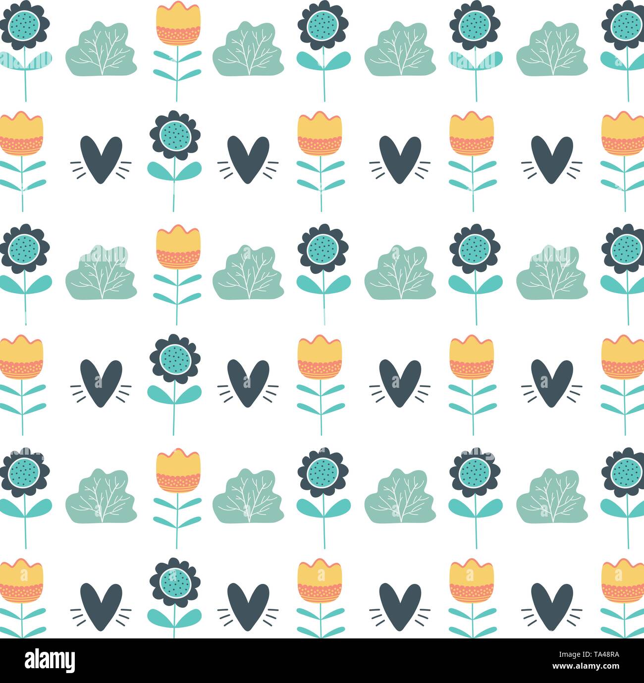 Flowers and leaves design, floral nature plant ornament garden ...