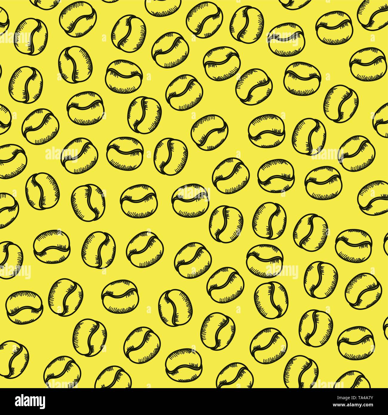 coffee grains pattern background vector illustration design Stock ...