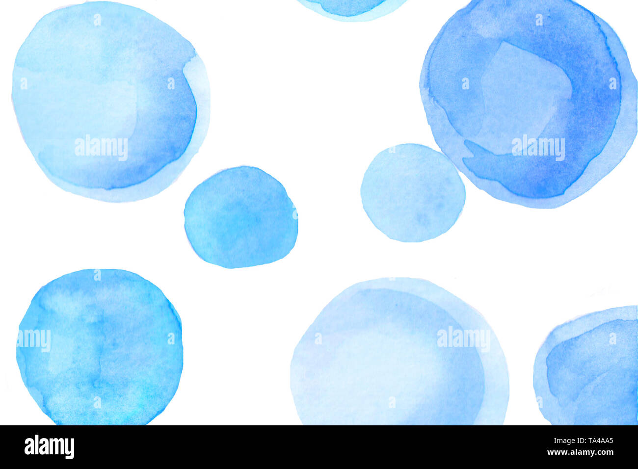 Watercolor hand-painted background illustration. Watercolor bubbles on ...