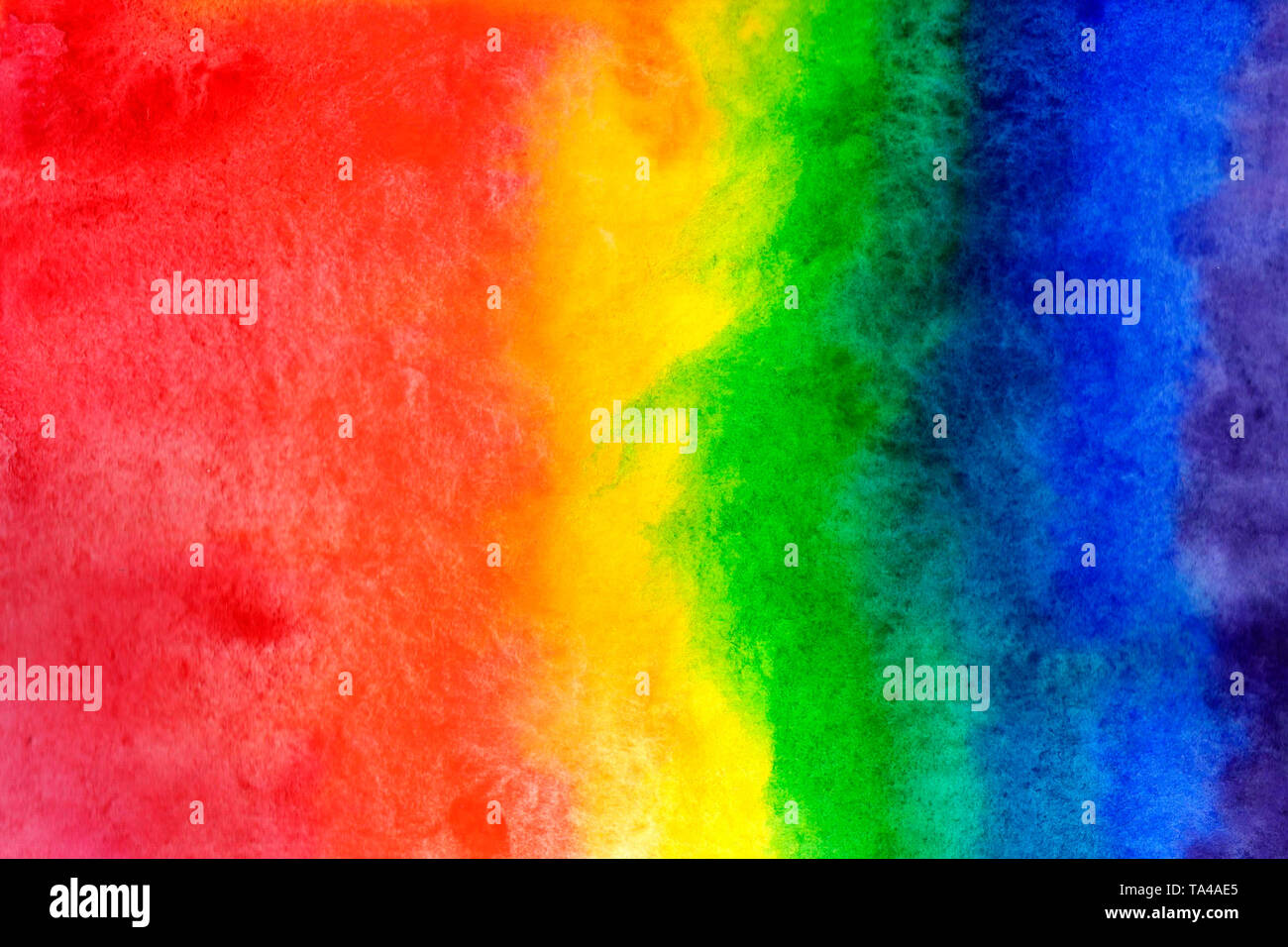 Watercolor hand-painted background illustration. Watercolor rainbow ...