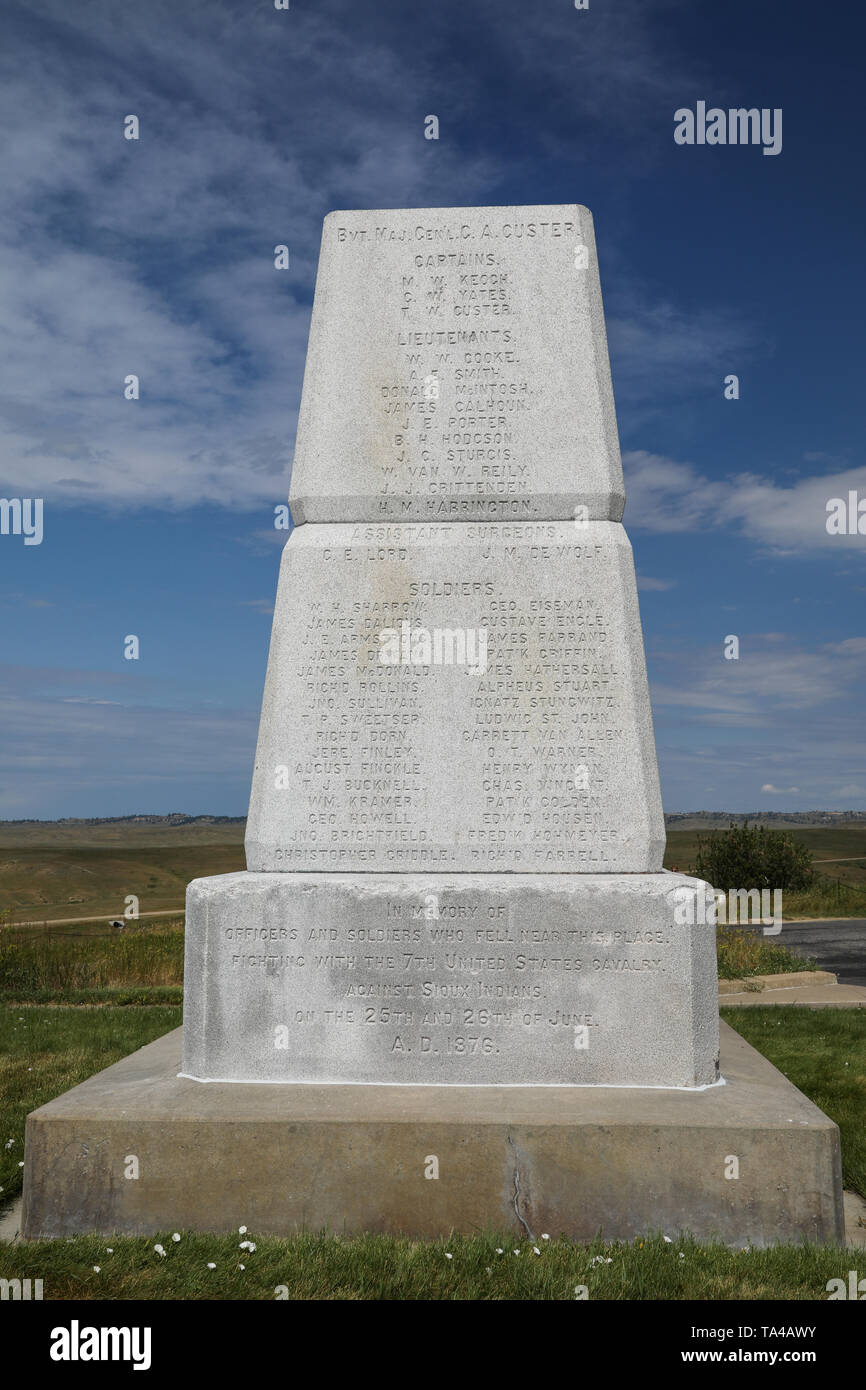 Custer's Last Stand Monument at Little Bighorn Battlefield National ...