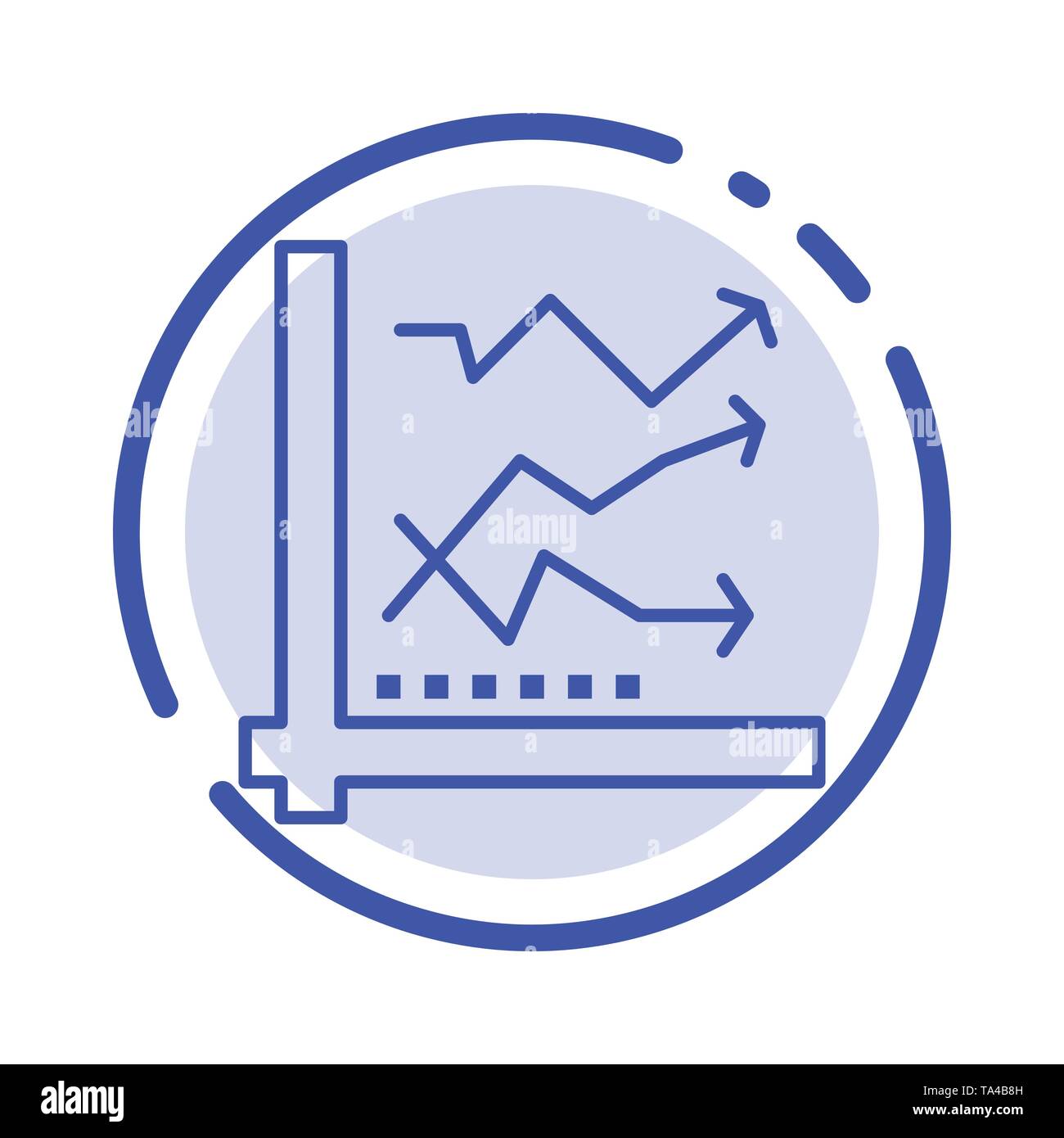 Blue sign data analysis symbol Cut Out Stock Images & Pictures - Alamy