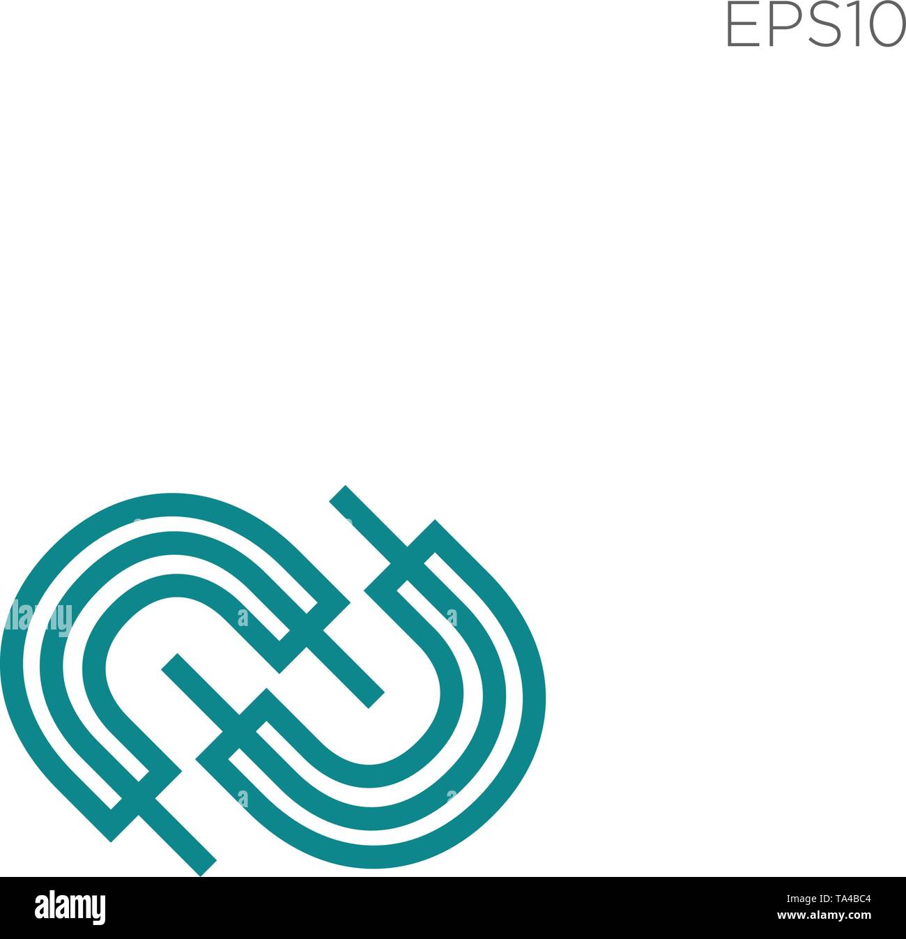 monogram initial d, d logo template black color vector illustration ...