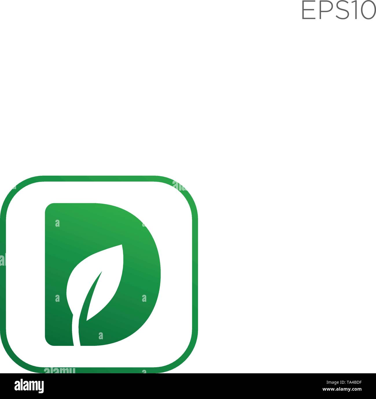 monogram initial d, d logo template black color vector illustration ...