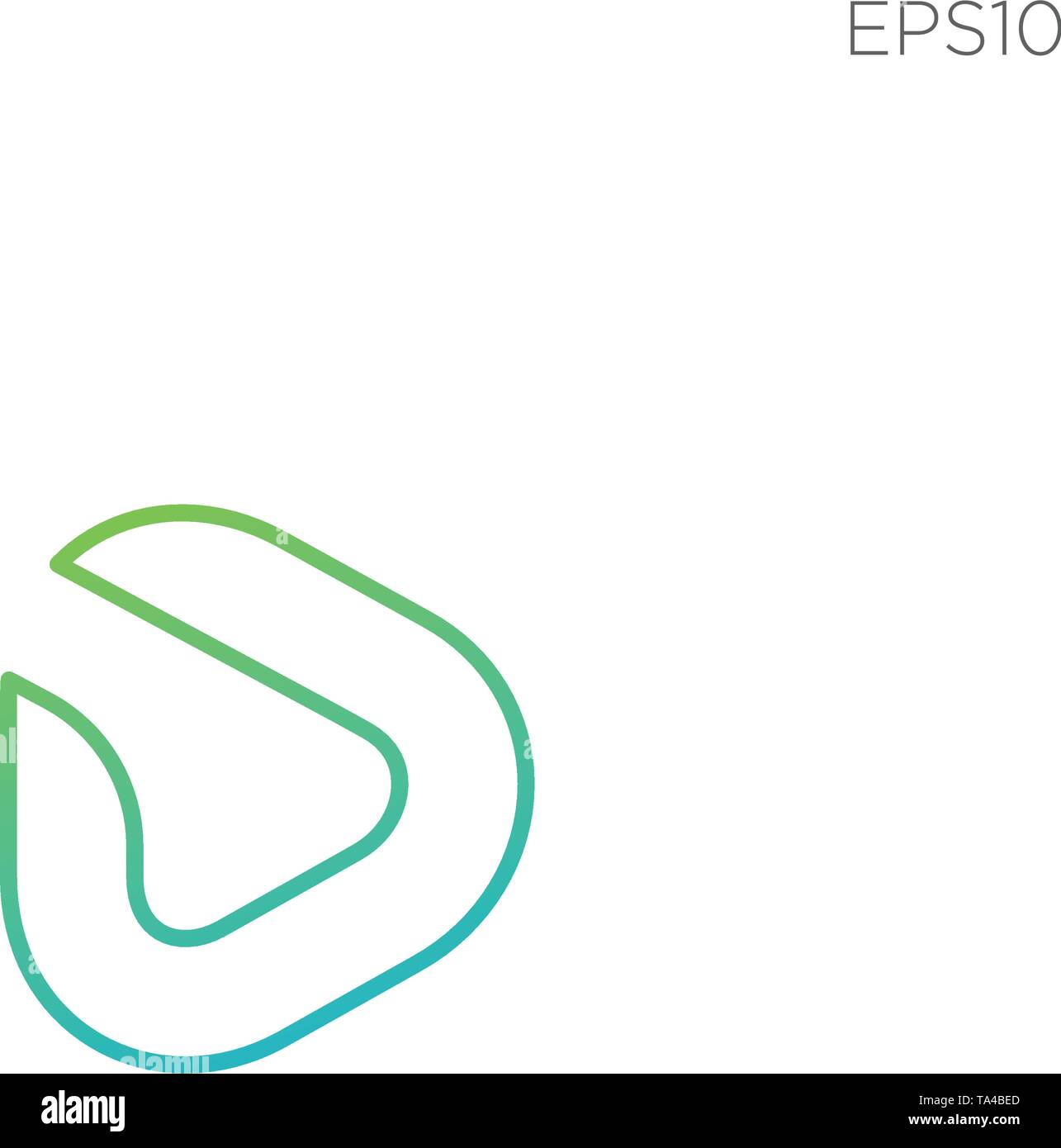 monogram initial d, d logo template black color vector illustration ...