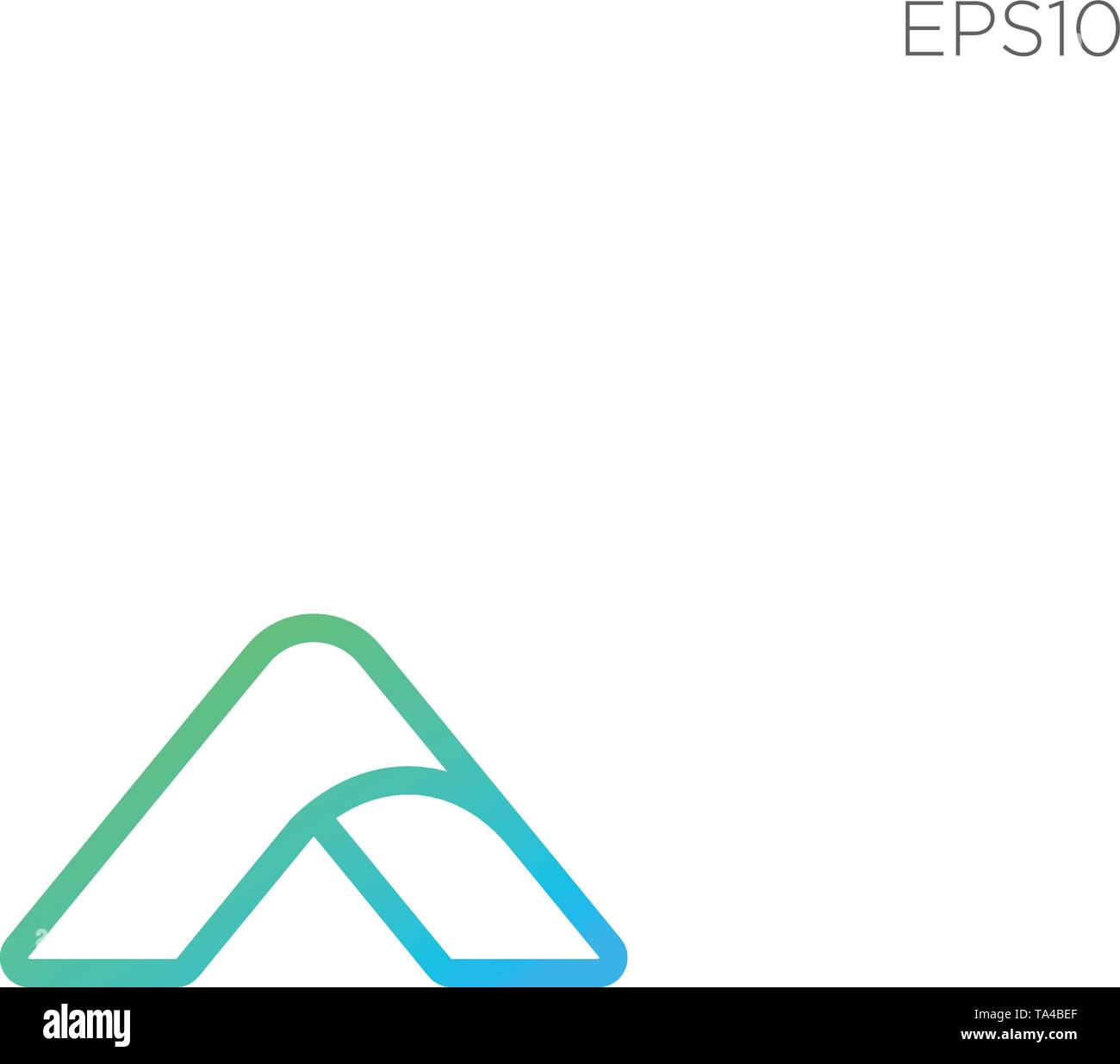 monogram initial a, aa logo template black color vector illustration ...