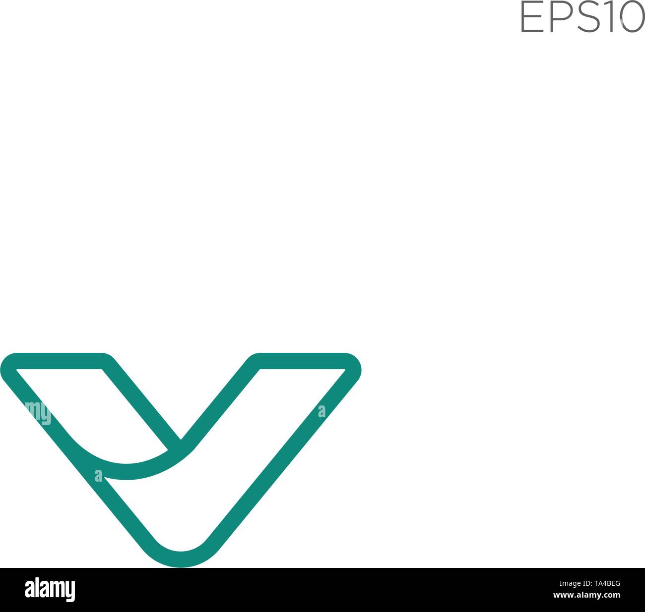 monogram initial v, vv logo template black color vector illustration ...