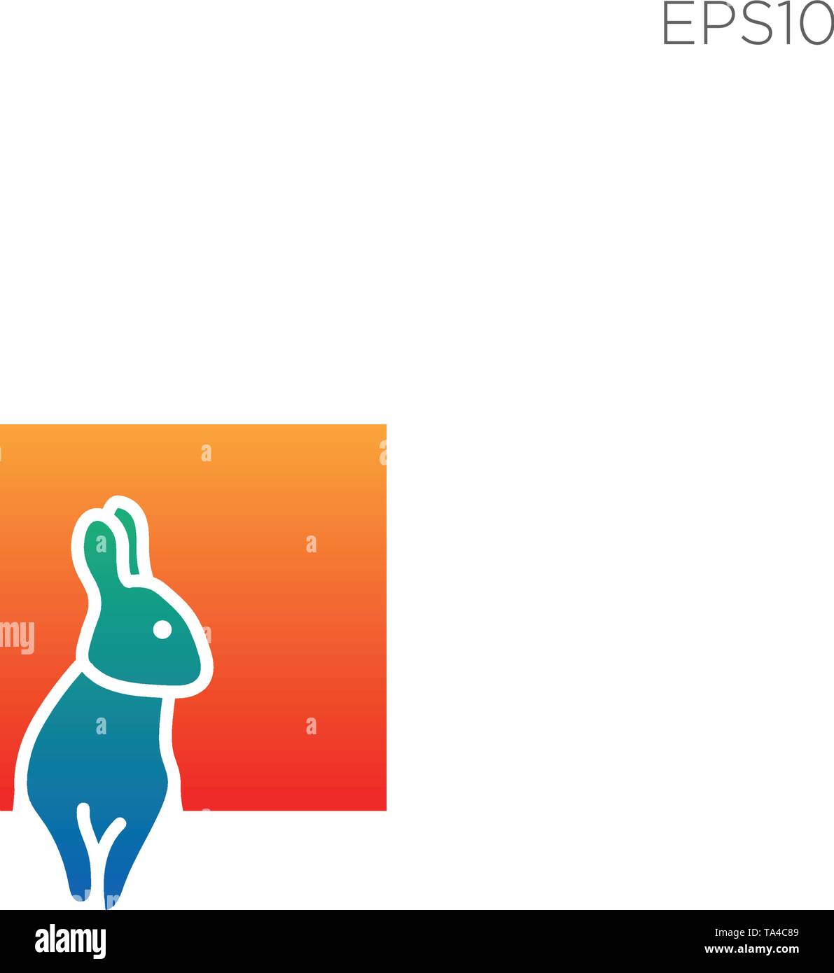rabbit bunny logo or symbol vector illustration - vector Stock Vector ...