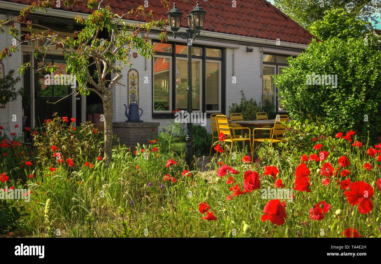 colorful dutch house on a clear and bright day in the Netherlands Stock ...
