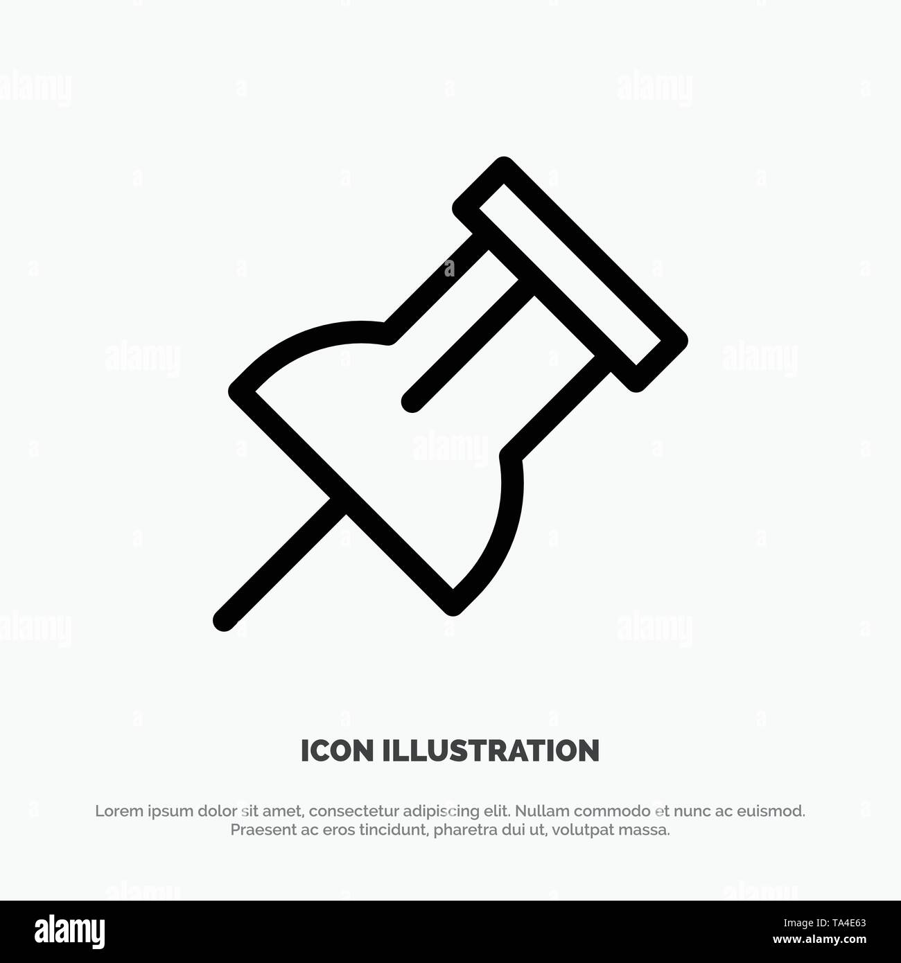 Blank paper red pushpin Stock Vector Images - Alamy