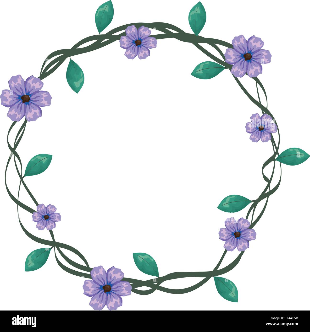 cute flowers wreath crown Stock Vector Image & Art - Alamy