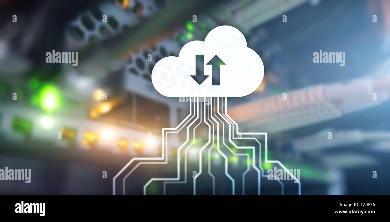 Technology Banner. Cloud Networking Data Storage Internet Concept on ...