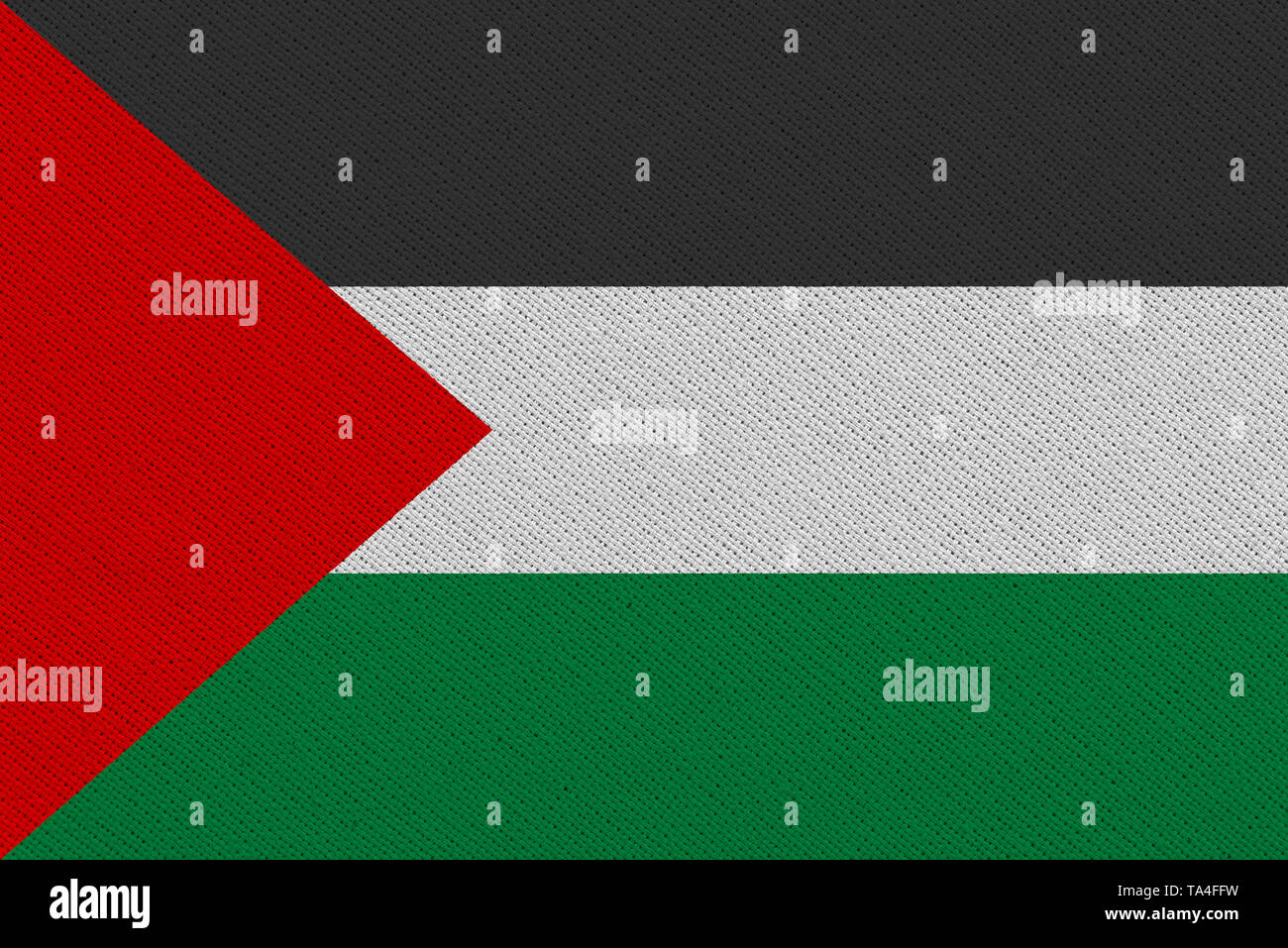 Palestine fabric flag. Patriotic background. National flag of Palestine ...