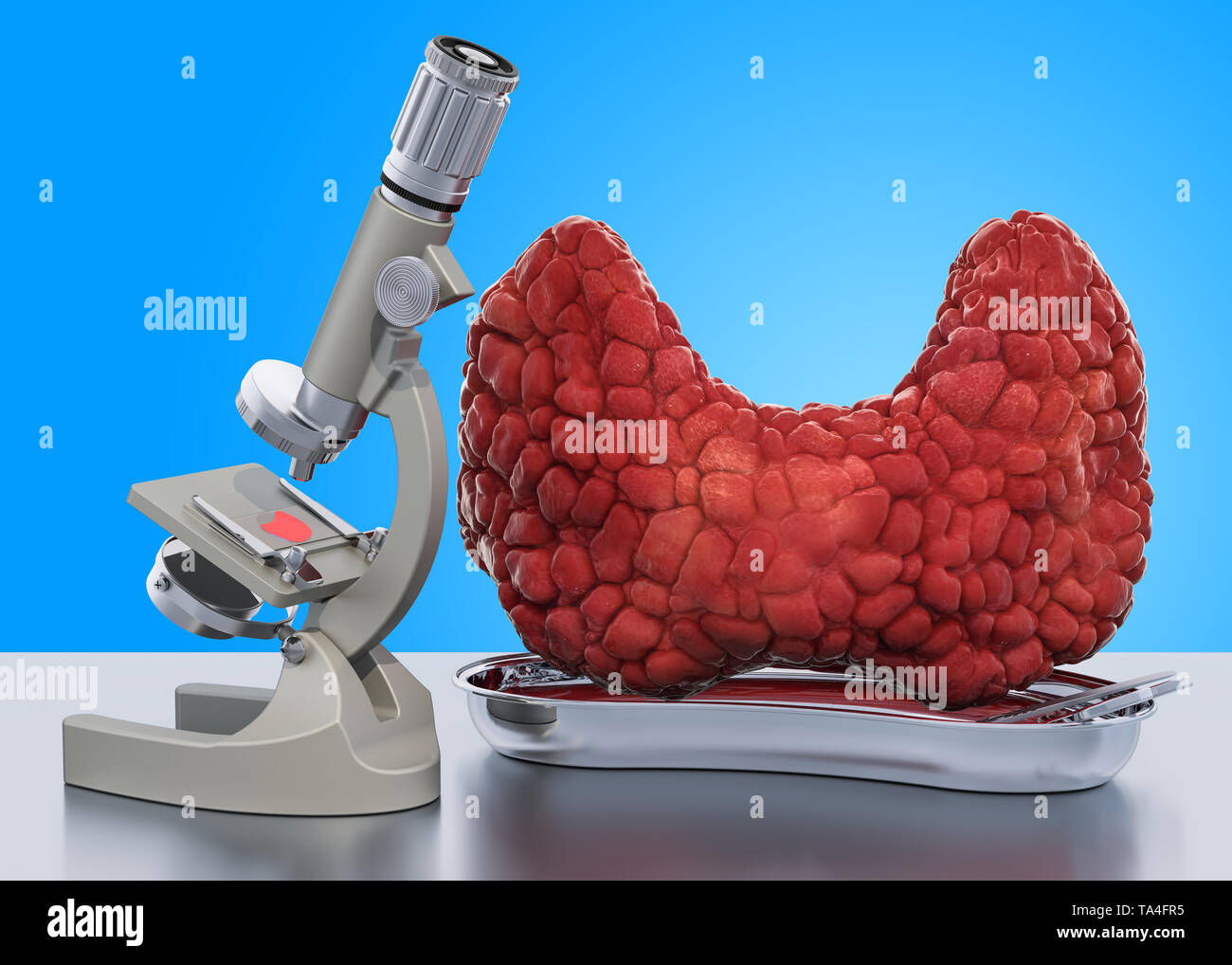 Research and diagnostics of thyroid disease concept. Laboratory ...