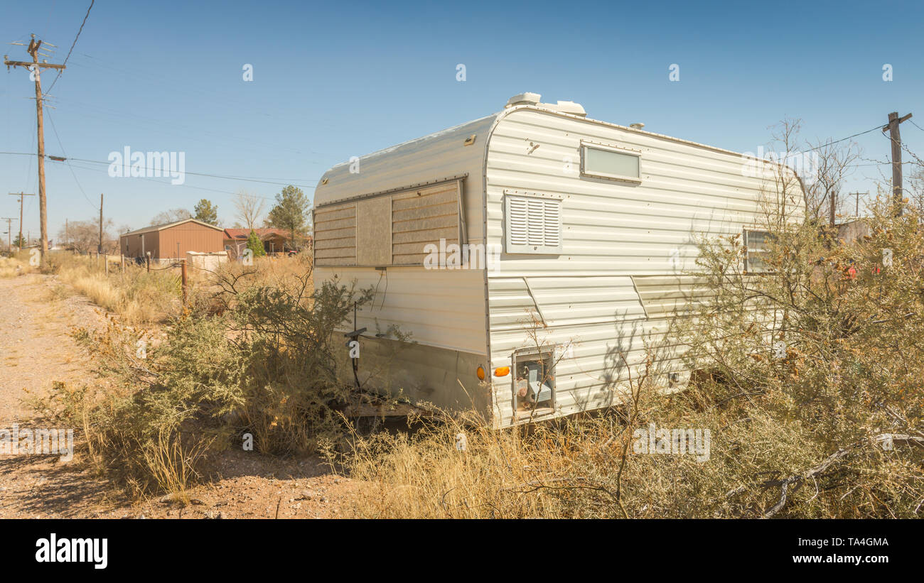 Old travel trailer hi-res stock photography and images - Alamy