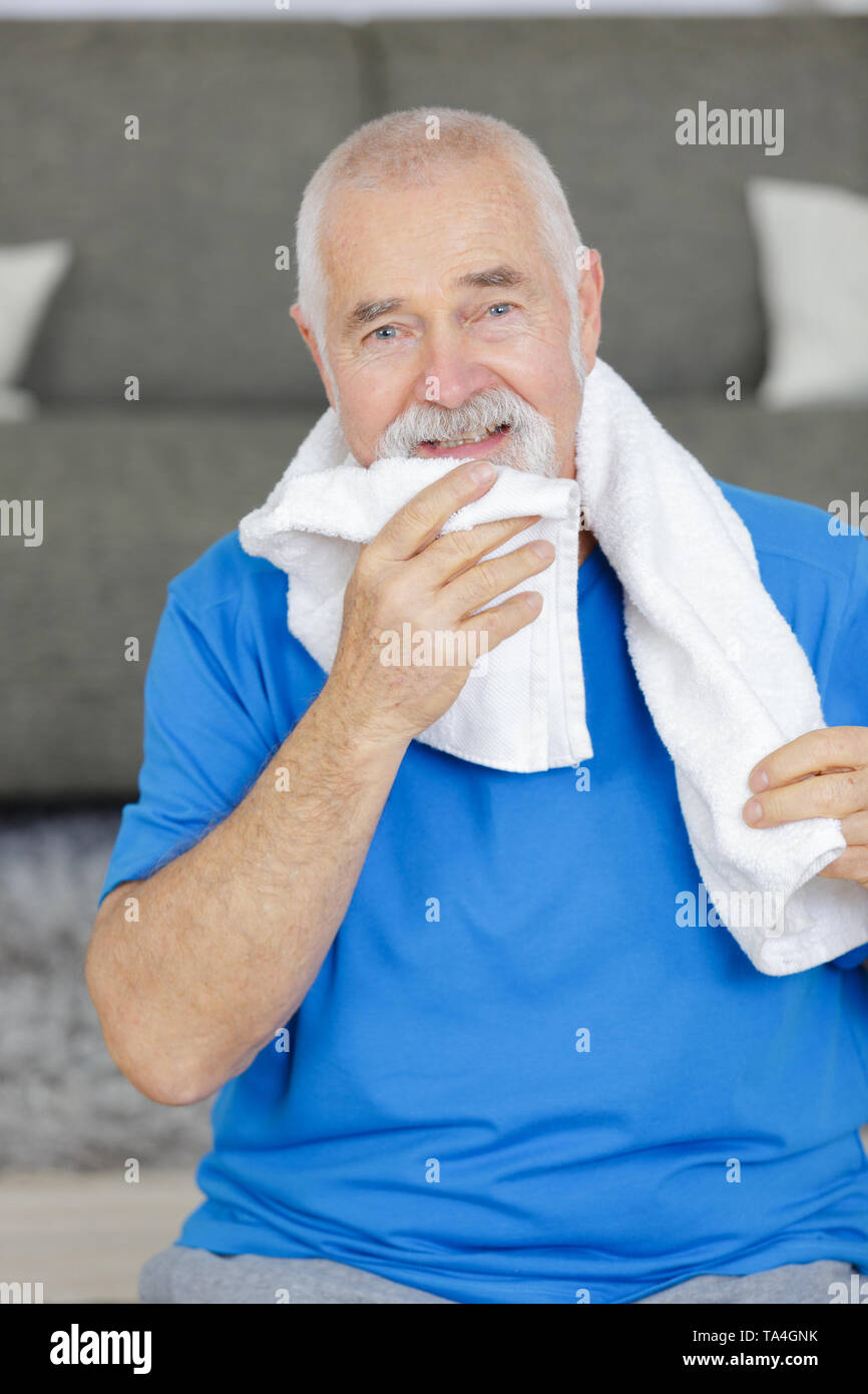 White slim elderly man hi-res stock photography and images - Alamy