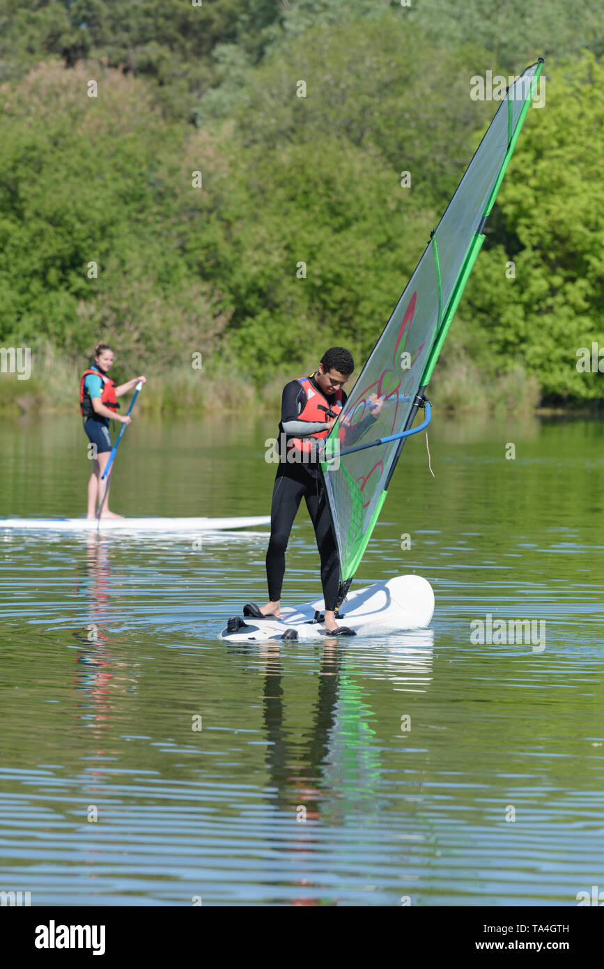 Windsurfer lagoon hi-res stock photography and images - Alamy