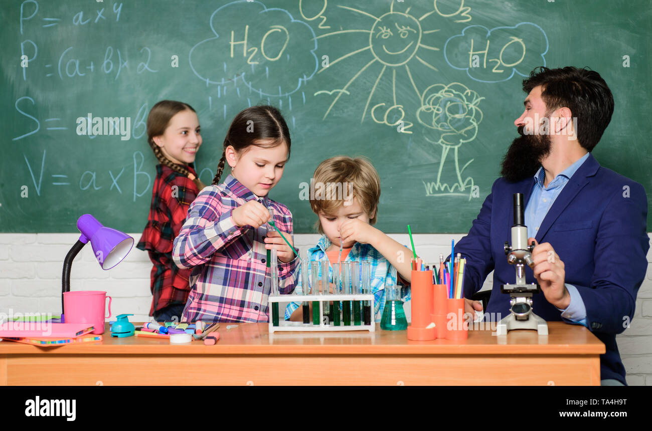 Science is always the solution. Observe reaction. School chemistry ...