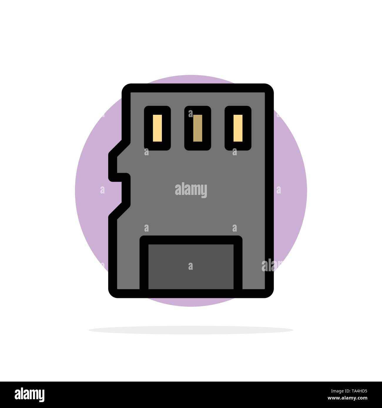 Card, Memory, Memory Card, SD Abstract Circle Background Flat color ...