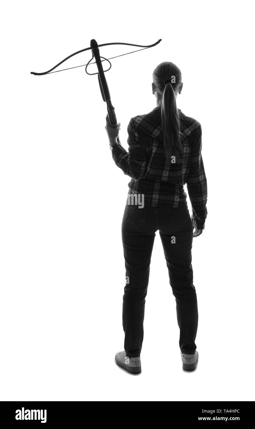 Woman back silhouette Black and White Stock Photos & Images - Alamy