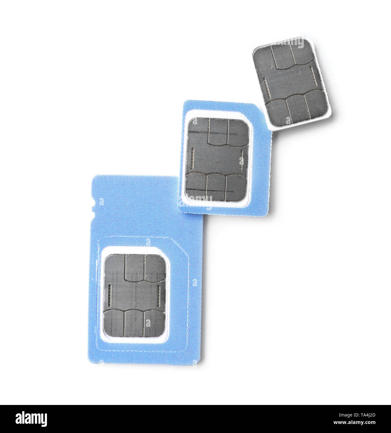 Different sim cards on white background Stock Photo - Alamy
