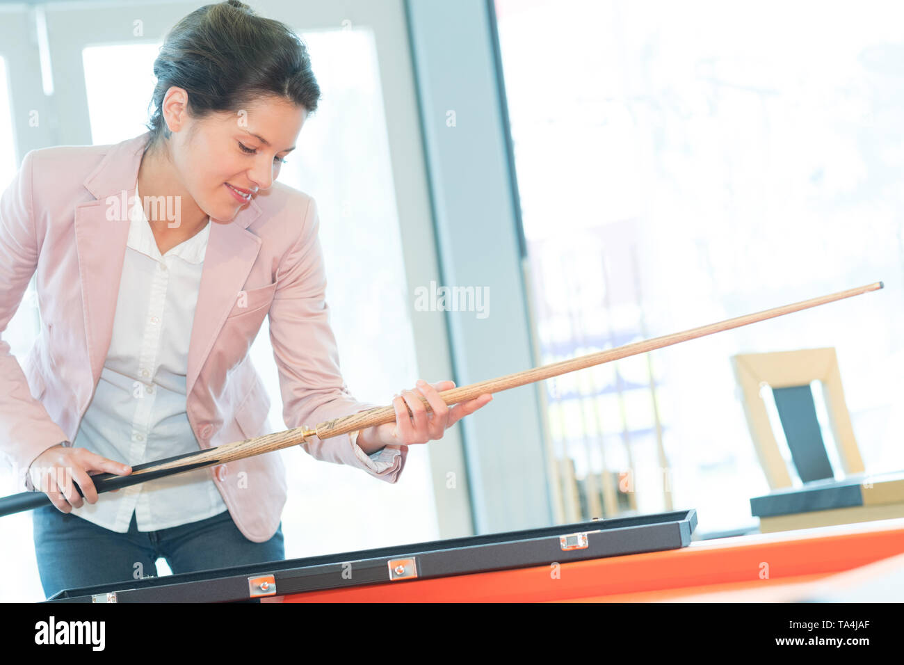 female hands holds stick Stock Photo - Alamy