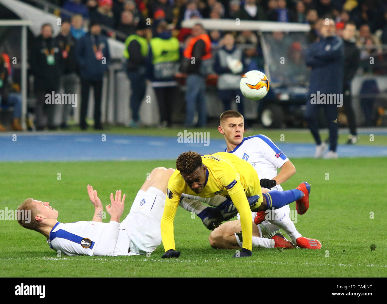 KYIV, UKRAINE - MARCH 14, 2019: UEFA Europa League game FC Dynamo Kyiv ...