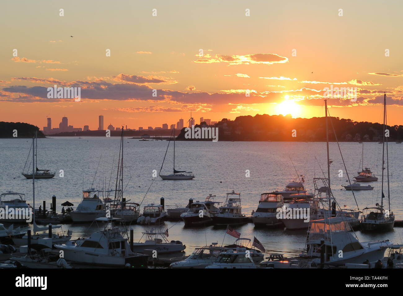 Boston viewed from Hull, MA Stock Photo - Alamy