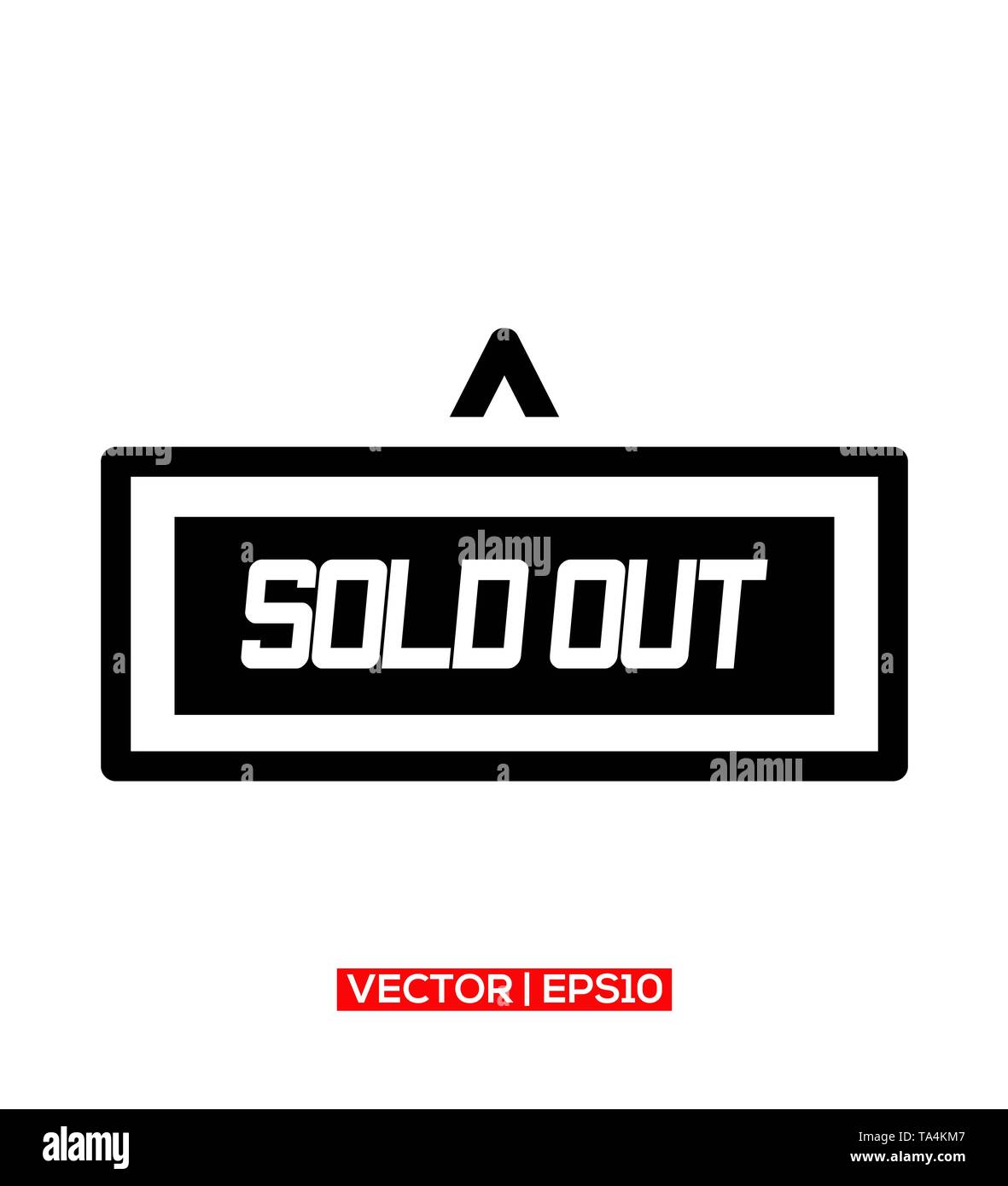Sold Out Rubber Stamp Grunge Vector. Editable stroke and color Stock ...